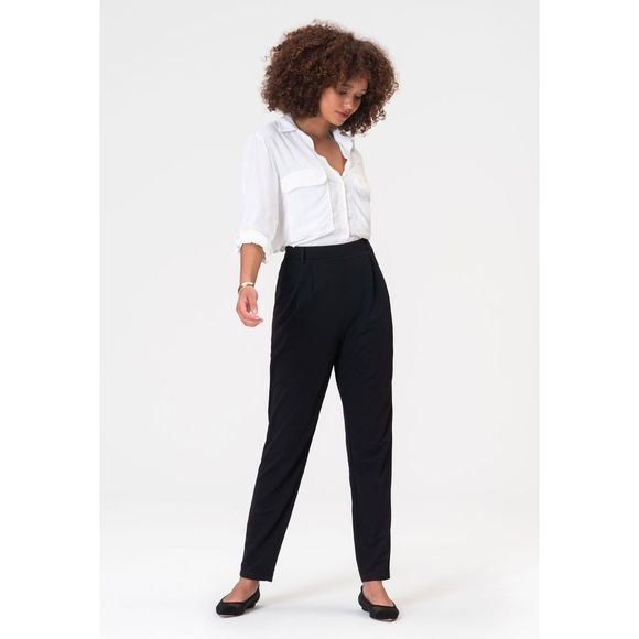 Leota | Pants & Jumpsuits | Leota Tara Pant In Moss Crepe Black | Poshmark